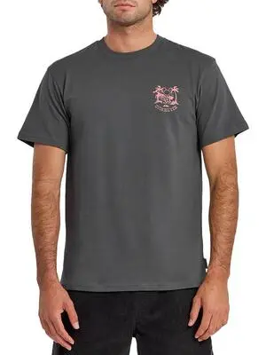 Quiksilver In The Wild Cotton Graphic T-shirt - Iron Gate