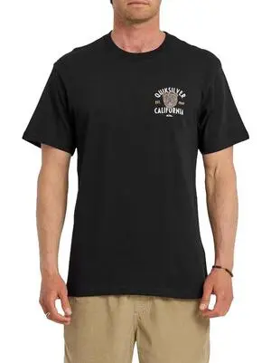 Quiksilver Ca Bear Cotton Graphic T-shirt - Black