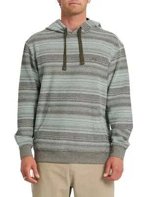 Quiksilver Striped Beach Hoodie - Grape Leaf