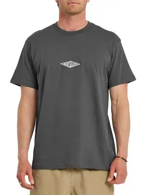 Quiksilver Work Ship Embroidered Cotton T-shirt - Iron Gate