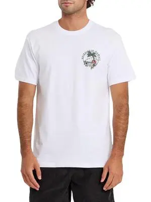 Quiksilver Hi Hula Sunset Cotton Graphic T-shirt White