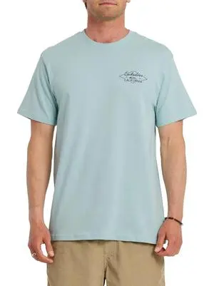 Quiksilver Ca San O Day Cotton Graphic T-shirt - Blue Haze