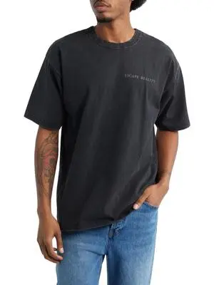 PACSUN Escape Reality Cotton Graphic T-shirt - Black