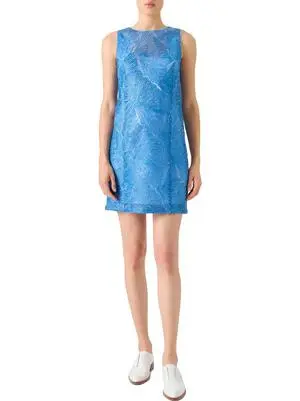 Akris Sea Fan Lace Sheath Dress - Twilight