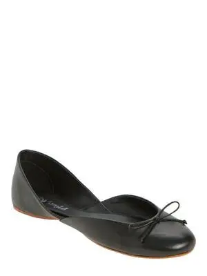 Jeffrey Campbell Leather D'orsay Ballet Flat - Black