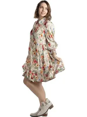 LE FAFO Silvia Mini Dress - Floral Print
