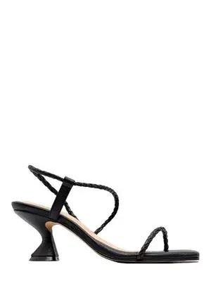 ALTA Dora Braided Leather Sandals - Black