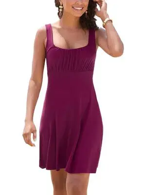 LASCANA Flare Tank Dress - Wine