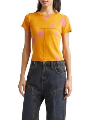 Eckhaus Latta Lapped Baby Tee - Pop