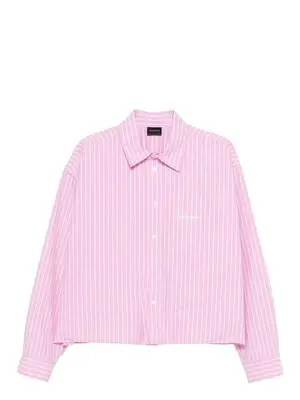 Balenciaga Striped Cotton Shirt - Pink