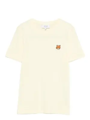 Maison Kitsuné Fox Head Cotton T-shirt - Yellow
