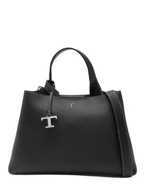 TOD'S Small Leather Tote Bag - Black
