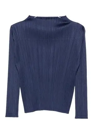 Issey Miyake Pleated Top - Blue