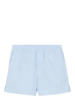 Ami Striped Cotton Shorts - Sky Blue