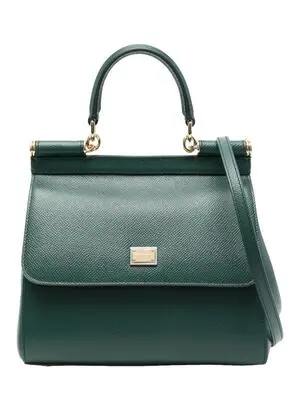 Dolce & Gabbana Sicily Medium Leather Handbag - Green