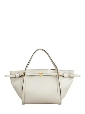 TOD'S Small Leather Tote Bag - White