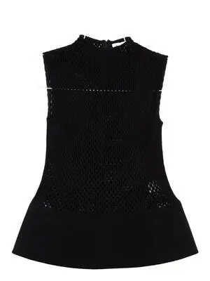 Alaïa Ruffled Top - Black