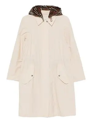 Burberry Nylon Parka Coat - Beige