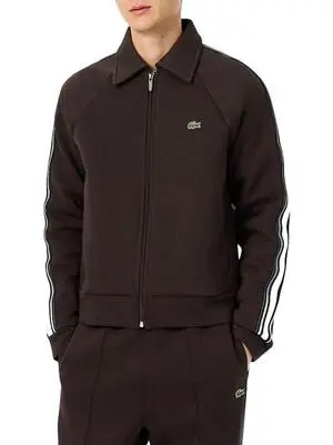 Lacoste Double Face Cotton-blend Zip Sweatshirt - Brown
