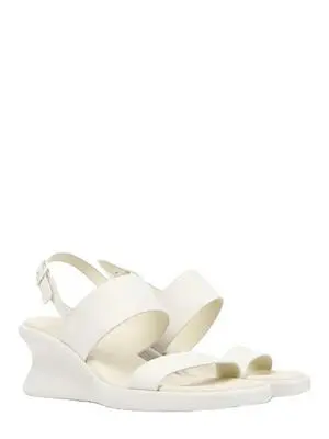 Camper Louise Slingback Wedge Sandal - White Natural