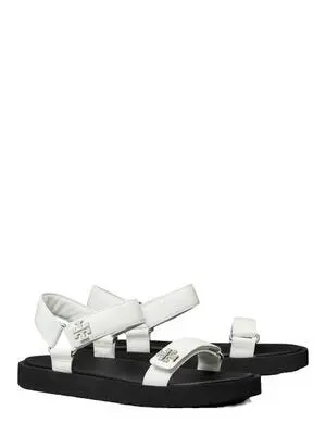 Tory Burch Kira Ankle Strap Sandal Bianco/black/silver