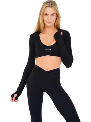 REVYVE ACTIVE Shrug With Thumbhole - Black