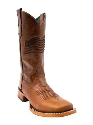 FERRINI Patriot Western Boots - Honey