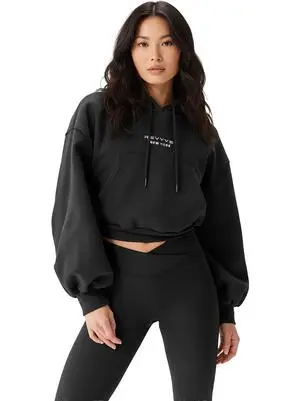 REVYVE ACTIVE Oversized Fleece Hoodie - Black