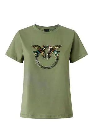 Pinko Sequin-embellished T-shirt - Green