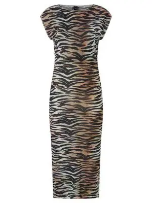 Pinko Tiger-print Dress - Brown