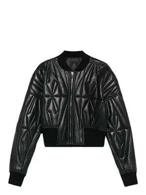 Rick Owens X Moncler Woven Geocamo Cropped Jacket - Black