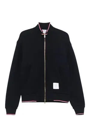 Thom Browne Oversized Funnel Neck Zip-up Jacket - Blue