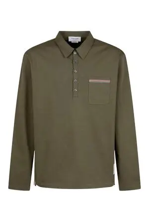 Thom Browne Oversized Long-sleeve Polo - Green