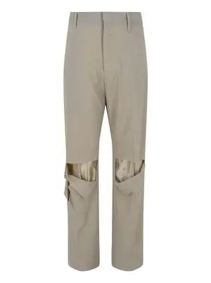 Givenchy Destroyed Straight Fit Pants - Grey