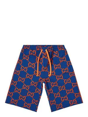 Gucci Gg Jacquard Shorts - Blue