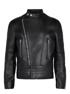 GIVENCHY Star Patch Leather Moto Jacket
