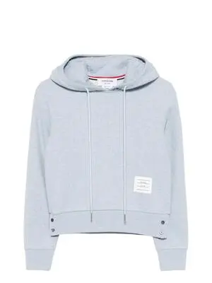 Thom Browne Brushed Loopback Hoodie - Blue