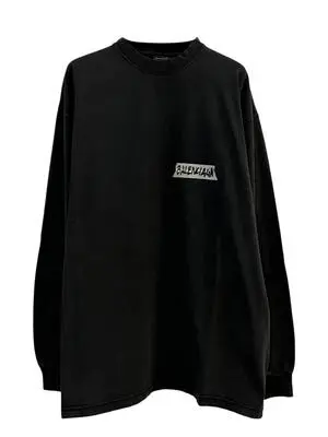 Balenciaga Long-sleeve Oversized T-shirt - Black