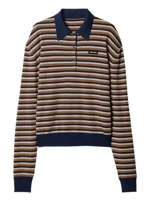 Miu Miu Wool Striped Polo Shirt - Multicolor