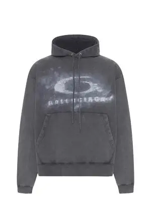 Balenciaga Oversized Drawstring Hoodie - Black