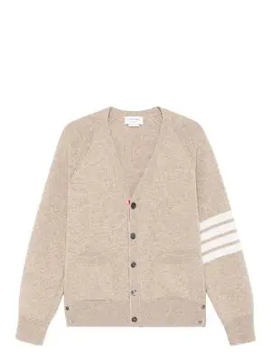 Thom Browne Raglan Sleeve Relaxed V-neck Cardigan - Tan