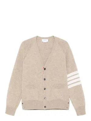 Thom Browne Raglan Sleeve Relaxed V-neck Cardigan - Tan
