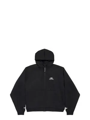 Balenciaga Zip-up Hoodie - Black