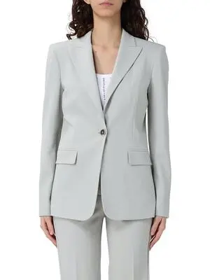Pinko Single-breasted Viscose Blazer - Grey