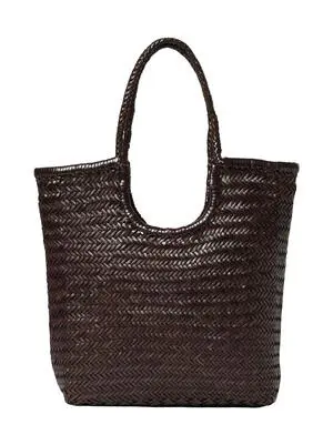 Dragon Diffusion Woven Shoulder Bag - Brown