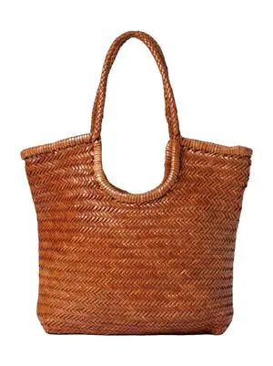 Dragon Diffusion Woven Shoulder Bag - Camel