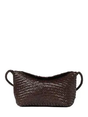 Dragon Diffusion Woven Crossbody Bag - Brown