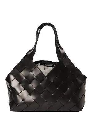 Dragon Diffusion Woven Shoulder Bag Black
