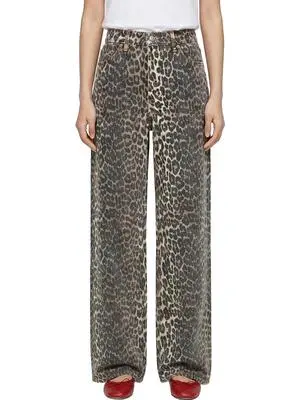 GANNI Animal Print Jeans - Savannah