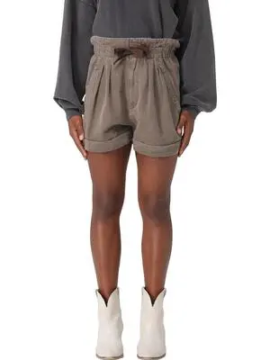Isabel Marant Étoile Paper Bag Waist Drawstring Shorts - Brown